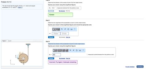 Solved The Reel Of Rope Has The Angular Velocity ω 4 Rads