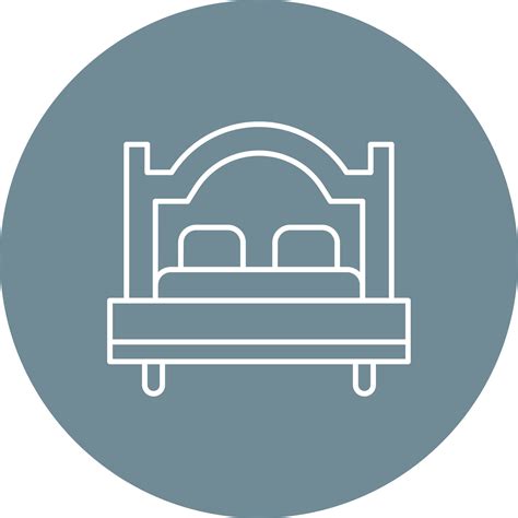 Bed Line Circle Background Icon 17694879 Vector Art At Vecteezy