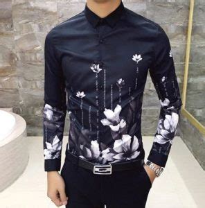 Mens Printed Dress Shirt Long Sleeve Shirt Capthatt Mens Clothing