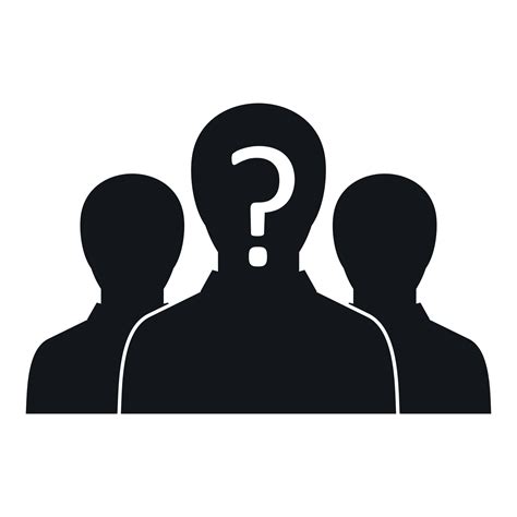 Group Of People With Unknown Personality Icon 15090892 Vector Art At