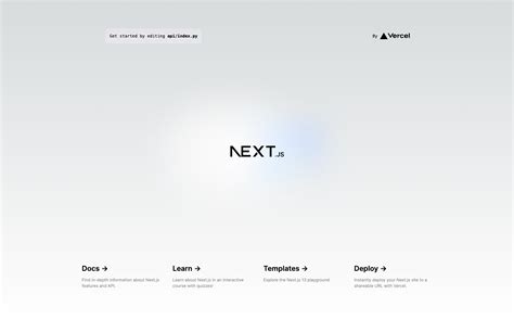 Nextjs Fastapi Starter Vercel