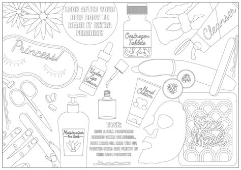 Sissy Colouring Skincare By Adultactivitypages On Deviantart