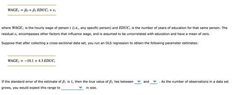 solved the measure of standard error can also be applied to