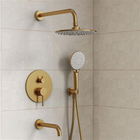 Grandjoy 3 Spray Single Handle Round Rain Dual Fixed Shower Head With