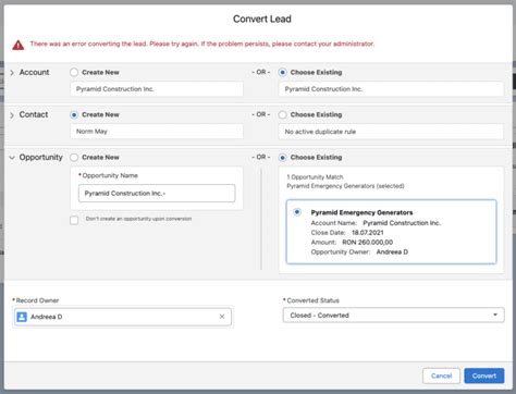 Salesforce Lead Conversion Why Would Errors Appear Salesforce Ben