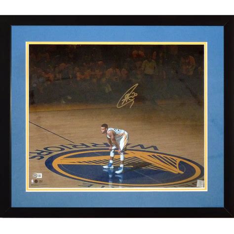 Stephen Curry Autographed Golden State Warriors Center Court Deluxe