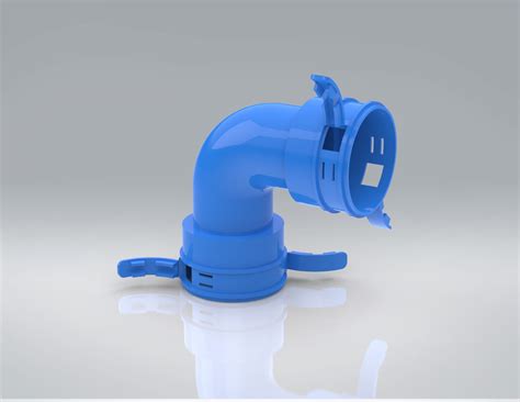 75mm Round Radial 90° Bend With Locking Clips And Two Sealing Rings