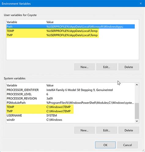 Moving Temp Folder Location Solved Windows 10 Forums