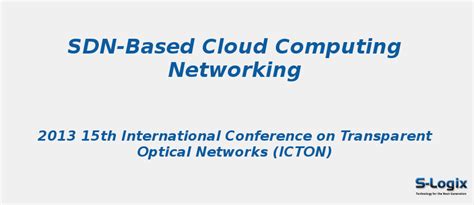 Sdn Based Cloud Computing Networking S Logix