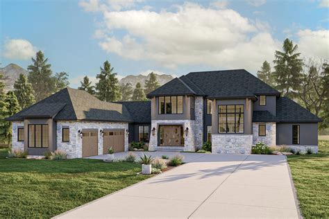 Plan 623224dj 4000 Square Foot Modern French Country House Plan With