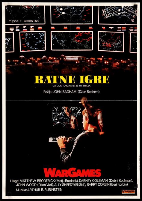 Wargames 1983 Original Yugoslavian Theatrical Movie Poster Original