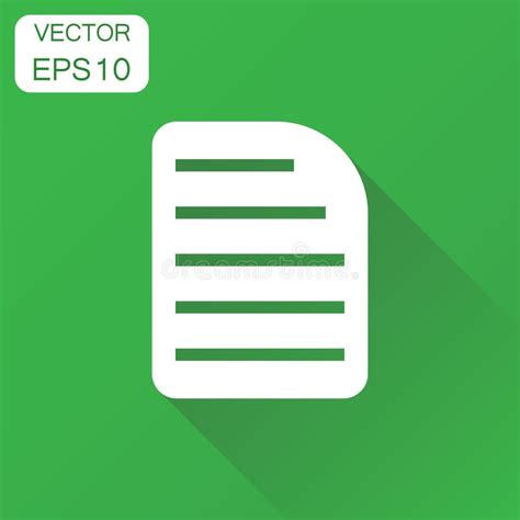 Document Icon Business Concept Archive Data File Symbol Stock Vector Illustration Of Paper