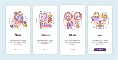 Social Norms Onboarding Mobile App Page Screen Moral Rules In Community Walkthrough 4 Steps