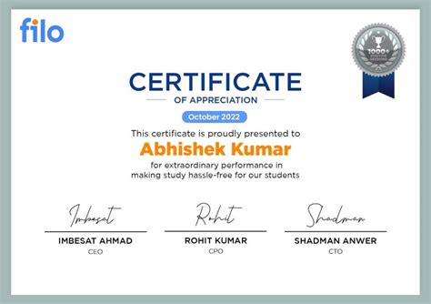 abhishek mishra on linkedin finally got a certificate mentioning 1000