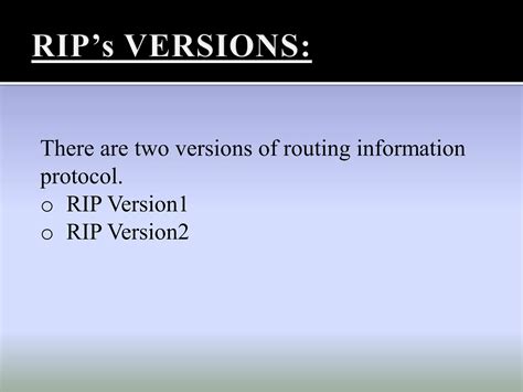 Routing Information Protocol Rip Ppt