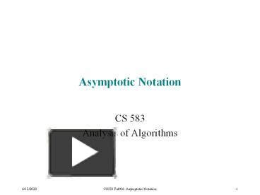 Asymptotic Notation Presentation Free To Download