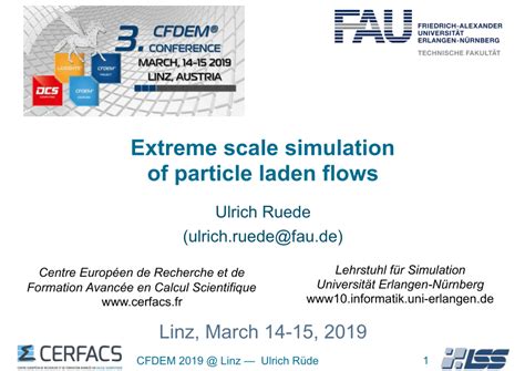 pdf extreme scale simulation of particle laden flows