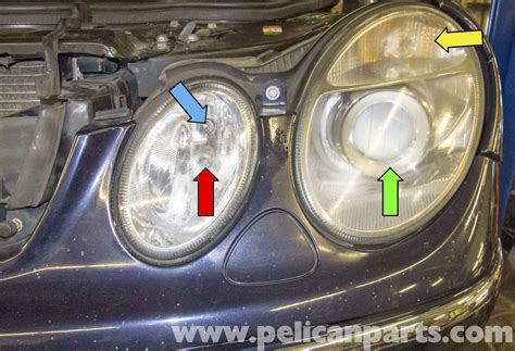 Mercedes Benz W211 Headlight Replacement 2003 2009 E320 E500 E55
