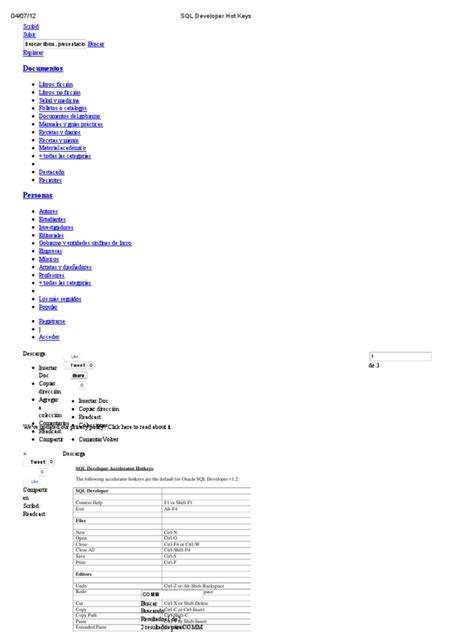 Sql Developer Hot Keys Pdf Keyboard Shortcut Tab Gui