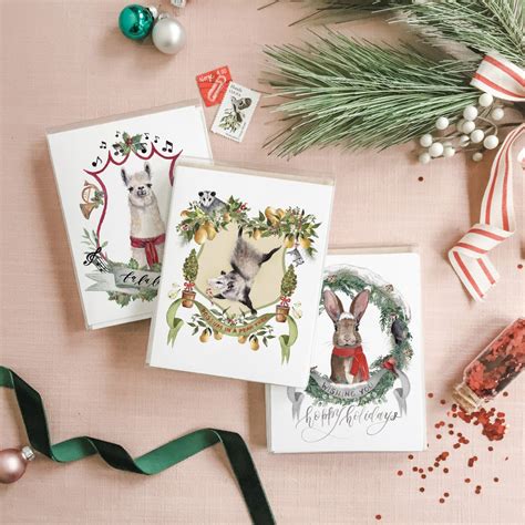 Assorted Christmas Card Bundle Box Watercolor Christmas Cards