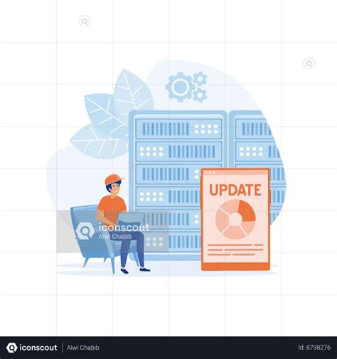 Best Employee Is Updating Server Data Illustration Download In Png