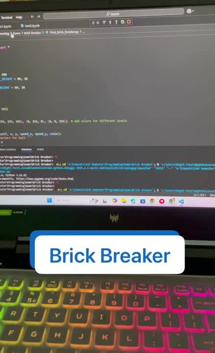 python gamedevelopment brickbreaker pygame throwback abdur rehman