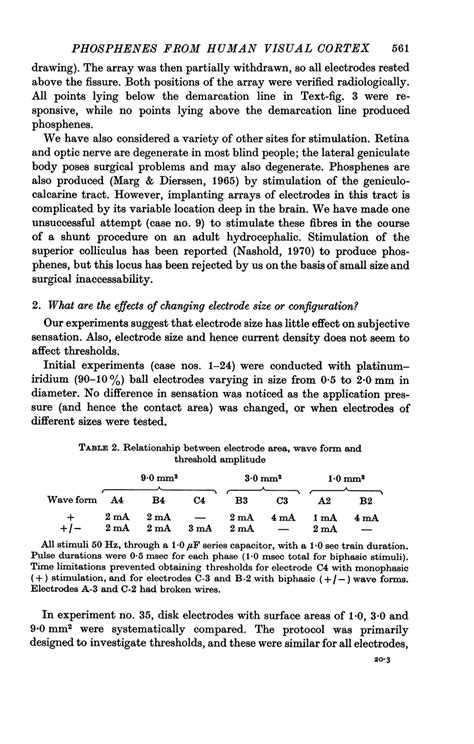 Phosphenes Produced By Electrical Stimulation Of Human Occipital Cortex And Their Application