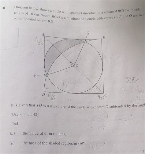 Solved Diagram Below Shows A Circle With Centre O Chegg