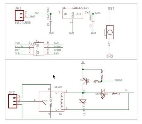 Esp 01 Relay Module Schematic Connecting Esp 01 To Relay Mod