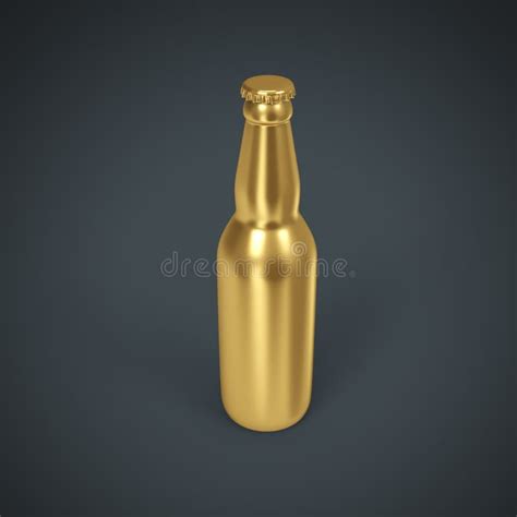 Gold Beer Bottle Caps Top And Back View Stock Vector Illustration Of