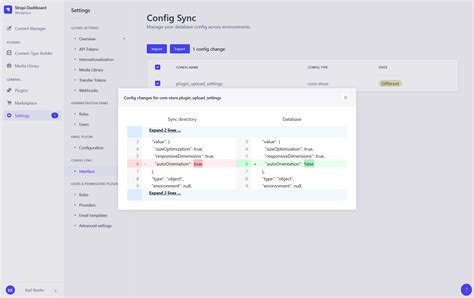 strapi plugin config sync npm