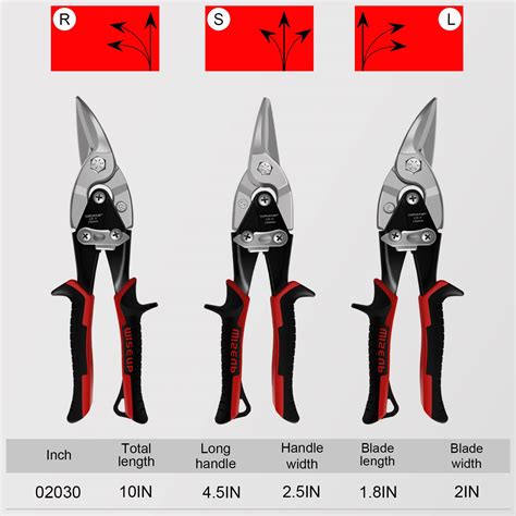 Wiseup Tin Snips For Cutting Metal Sheet Heavy Duty