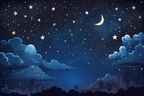 별 배경이 많은 별이 빛나는 밤하늘 프리미엄 사진