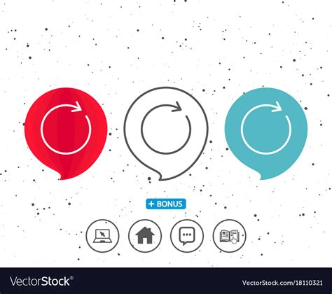 Refresh Line Icon Rotation Arrow Sign Royalty Free Vector