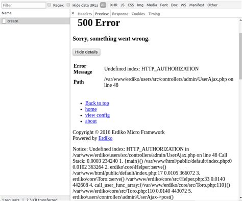 Undefined Index Authorization · Issue 38 · Erdikousers · Github