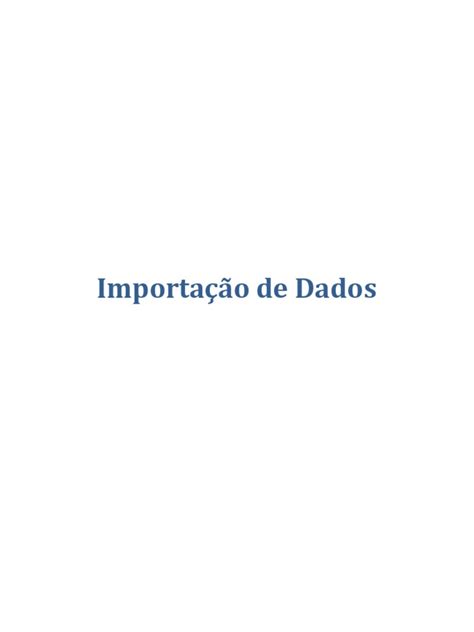 Manual Import Pdf Dados Microsoft Excel