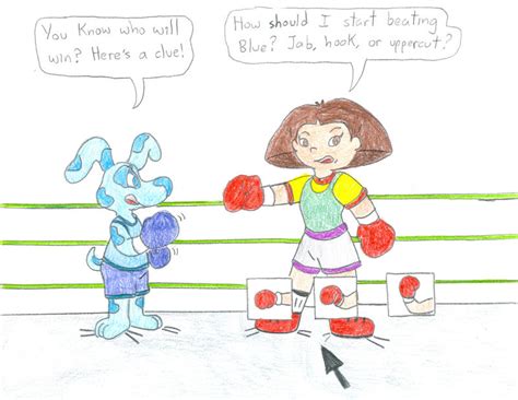 Boxing Blue Vs Dora By Jose Ramiro On Deviantart