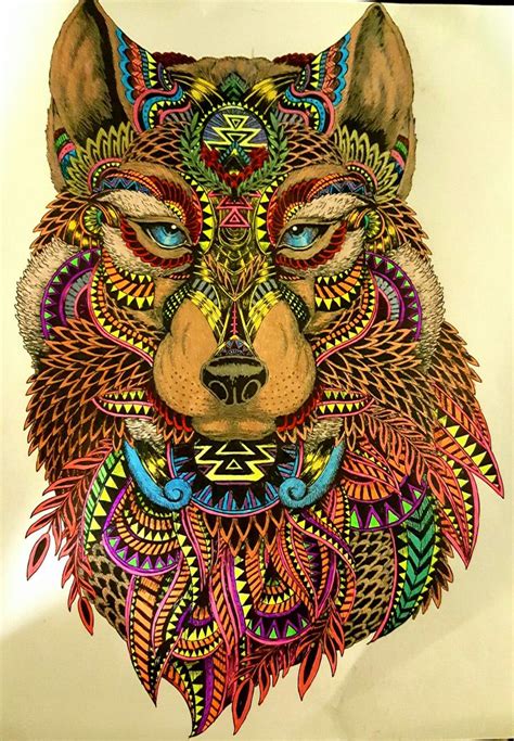 Pin By Yana Pshevoznitskaya On Art Ideas 5 Mandala Wolf Coloring