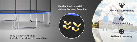 Amazon.com : Giantex Replacement Trampoline Mat, High-Elastic PP Weather-Resistant Mat Fits 8 10 ...