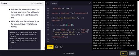 Python Strings Medical Insurance Project Data Science Codecademy Forums