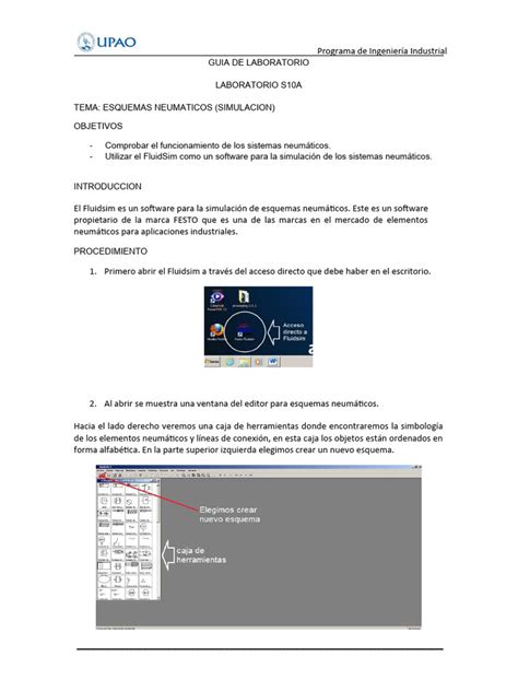 Lab 10a Esquemas Neumaticos 1 1 Pdf Neumática Fuerza