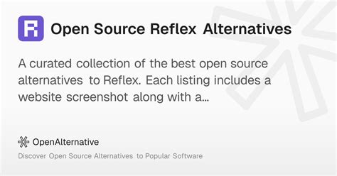 best open source reflex alternatives in 2025 openalternative