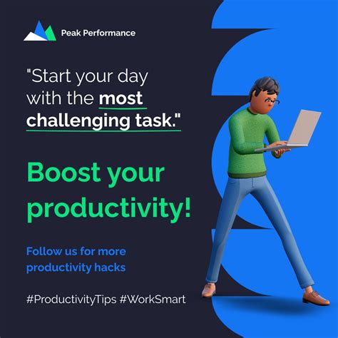 productivity hack linkedin post template visme