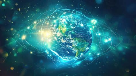Global Network Connection Abstract Illustration Of A Technology Data
