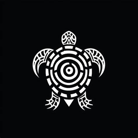 Premium Photo Powerful Turtle Tribe Emblem Logo With Turtle Shell And