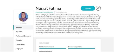 Nusrat Fatima Online Resume Craftmycv