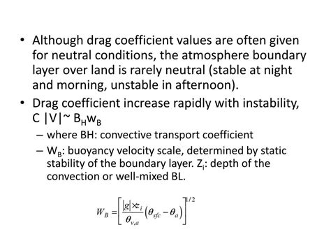 Ppt Chapter 6 Atmospheric Boundary Layer Powerpoint Presentation