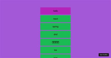 React Spring Dnd Examples Codesandbox