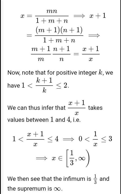 Supremum And Infimum