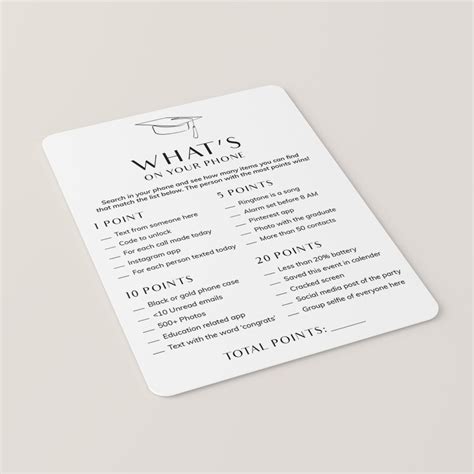 Simple Graduation Party Games Printable Modern Grad Games Etsy